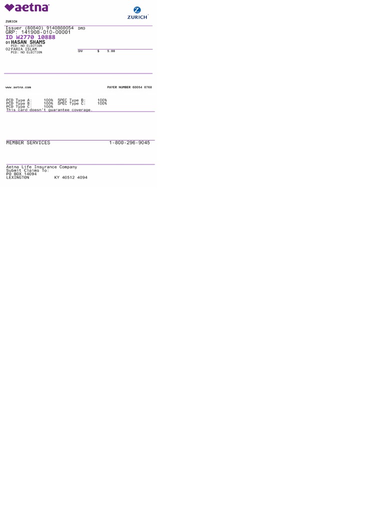 Aetna Health Document | PDF