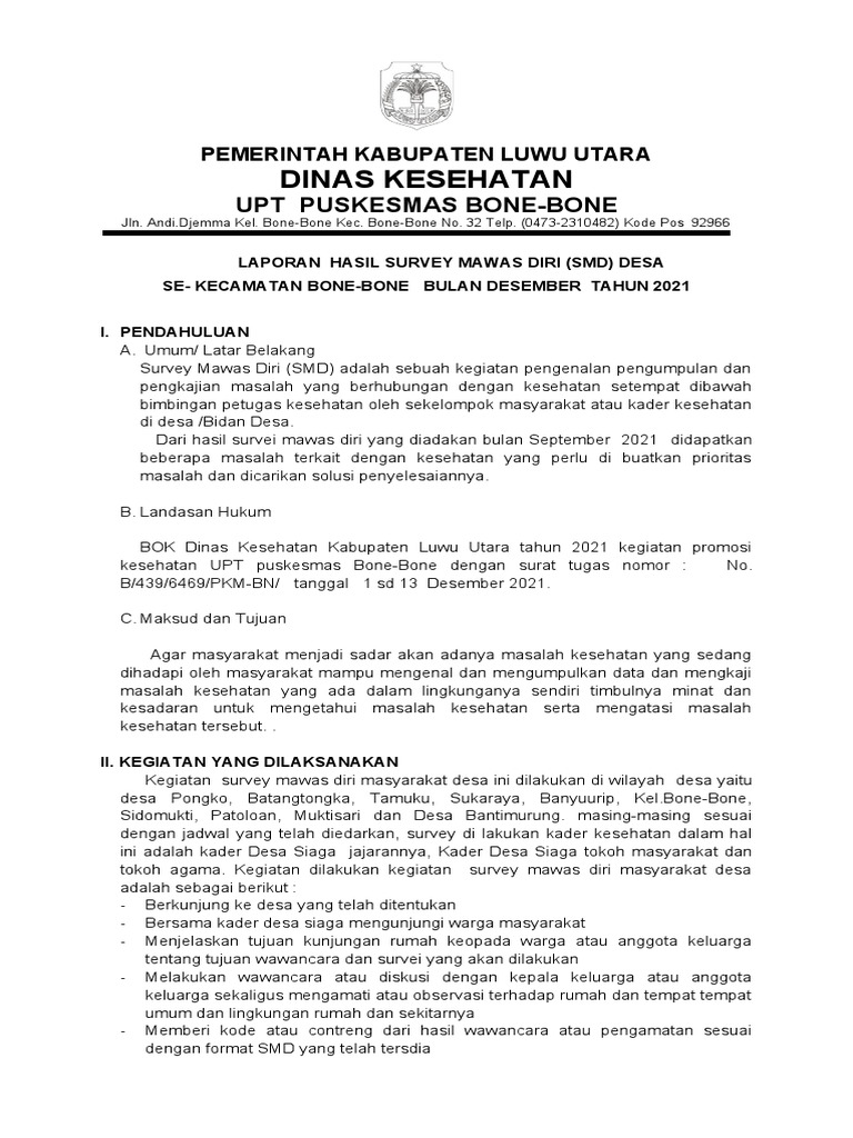 Lap. Hasil SMD Ii 2021 | PDF