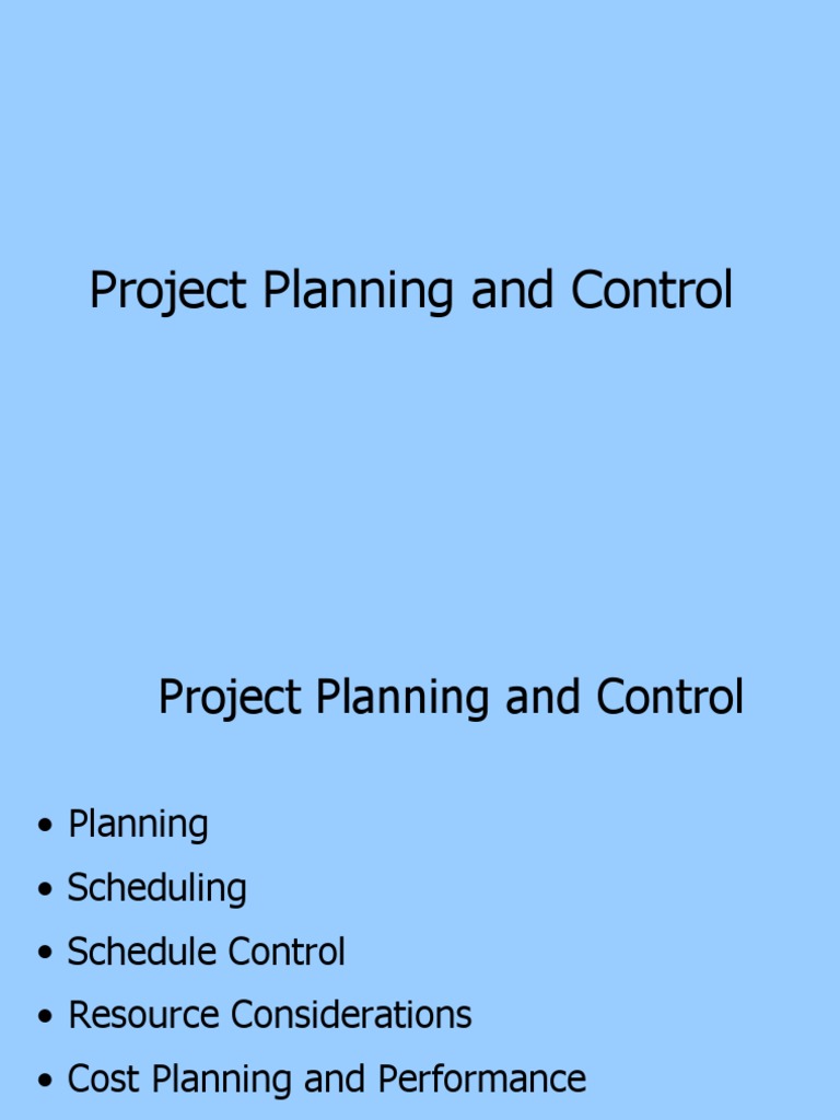 Project Planning and Control Guide | PDF | Product Development ...