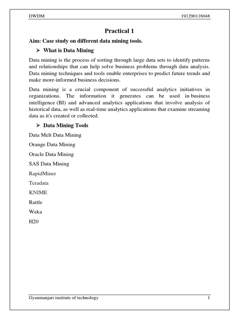 Practical DWDM | Download Free PDF | Data Mining | Machine Learning