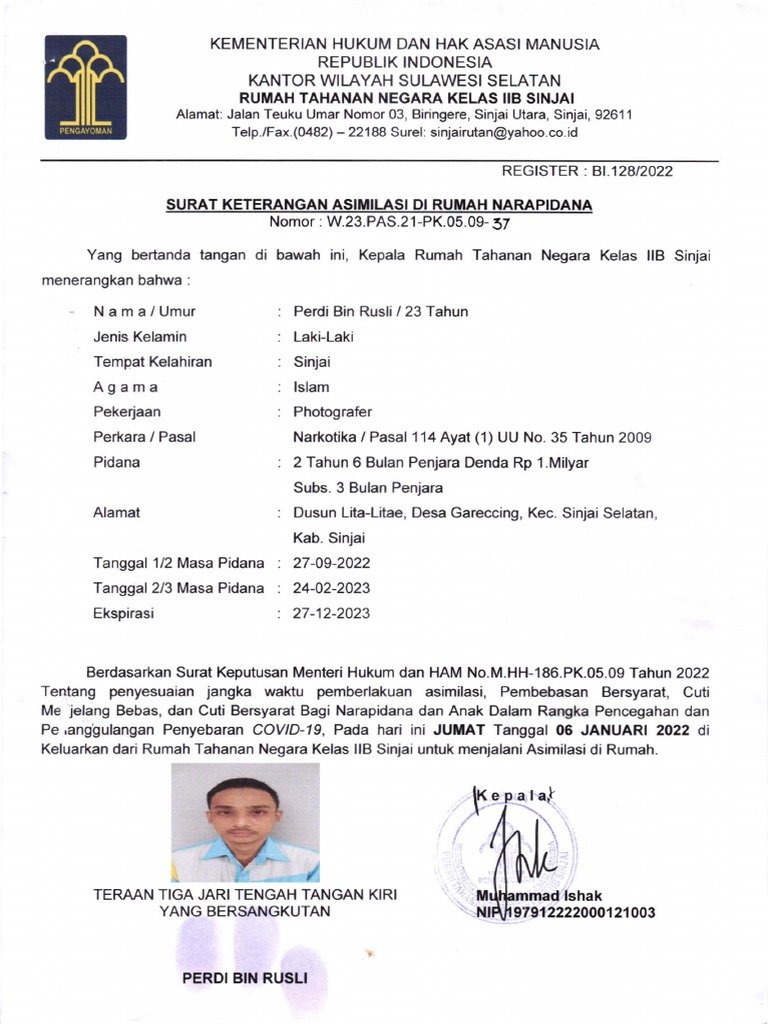 Suket Bebas Perdi Bin Rusli - 001 | PDF