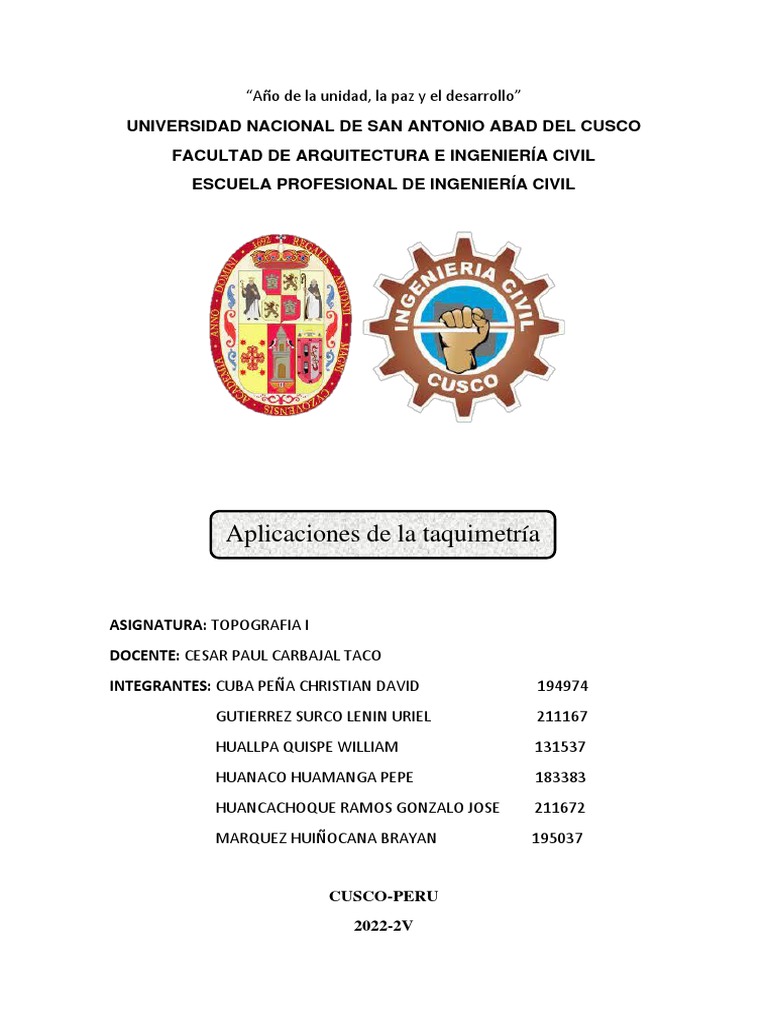 Aplicaciones de La Taquimetría | PDF | Topografía | Science