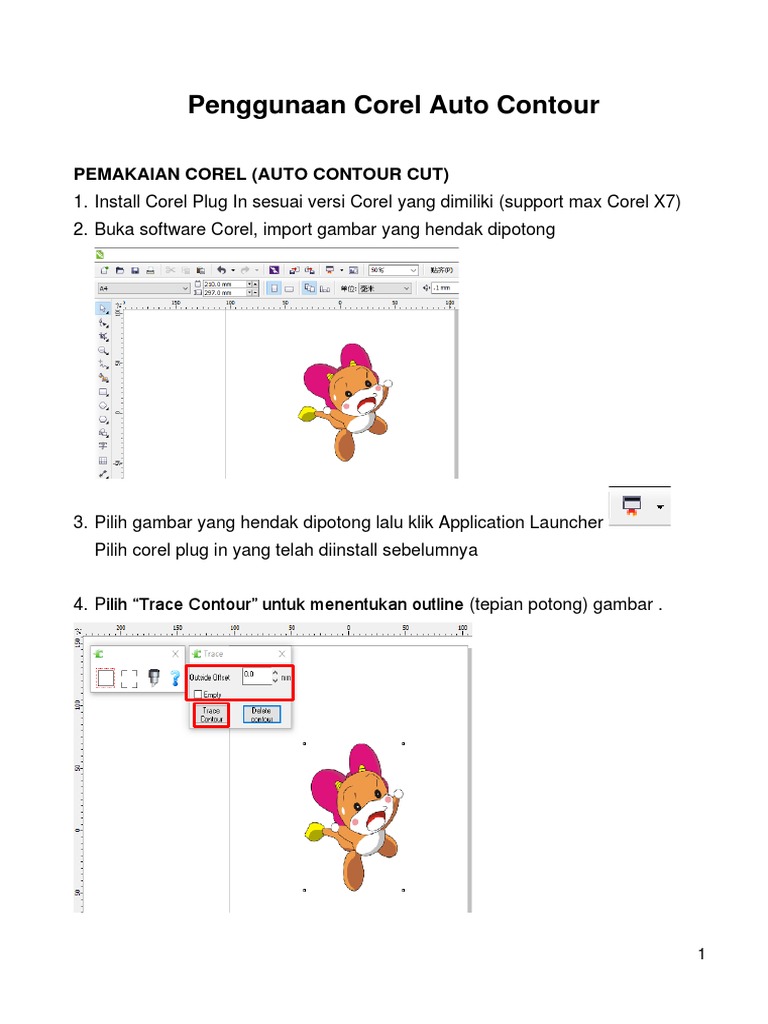 Petunjuk Penggunaan Corel Auto Contour | PDF