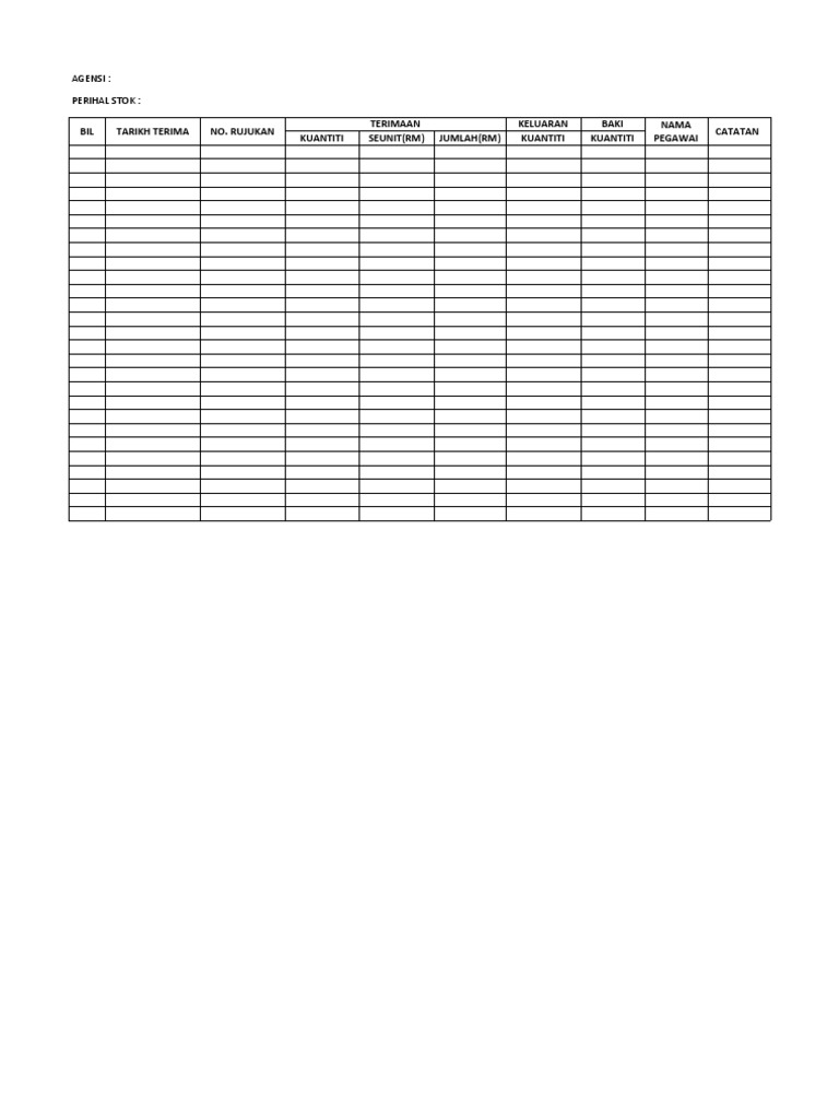 Borang Inventori Makmal | PDF