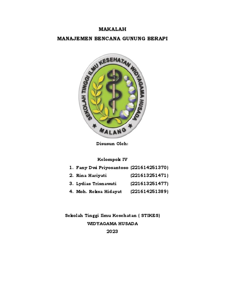 Bencana Gunung Berapi - Makalah | PDF | Sains & Matematika