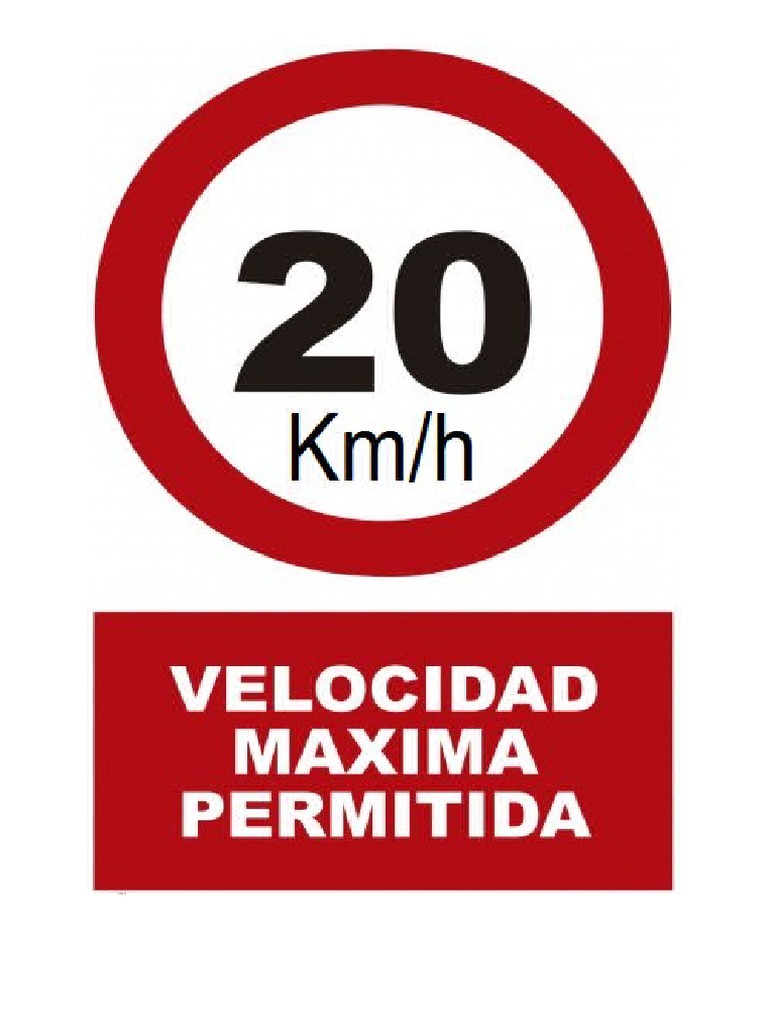 Señaletica velocidad maxima | PDF