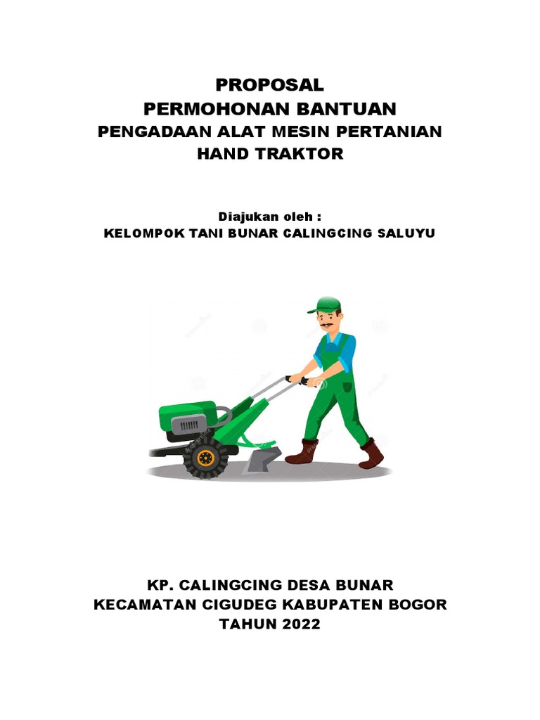 Proposal Hand Traktor BCS | PDF