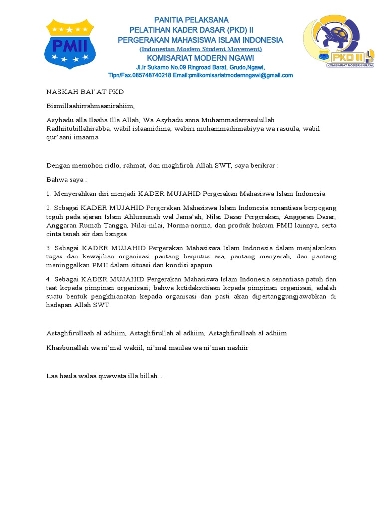 Naskah Baiat PKD | PDF