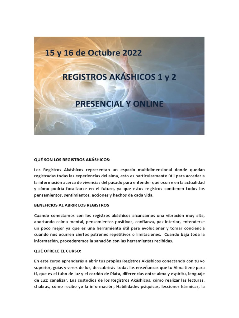 Curso Online de Registros Akáshicos | PDF