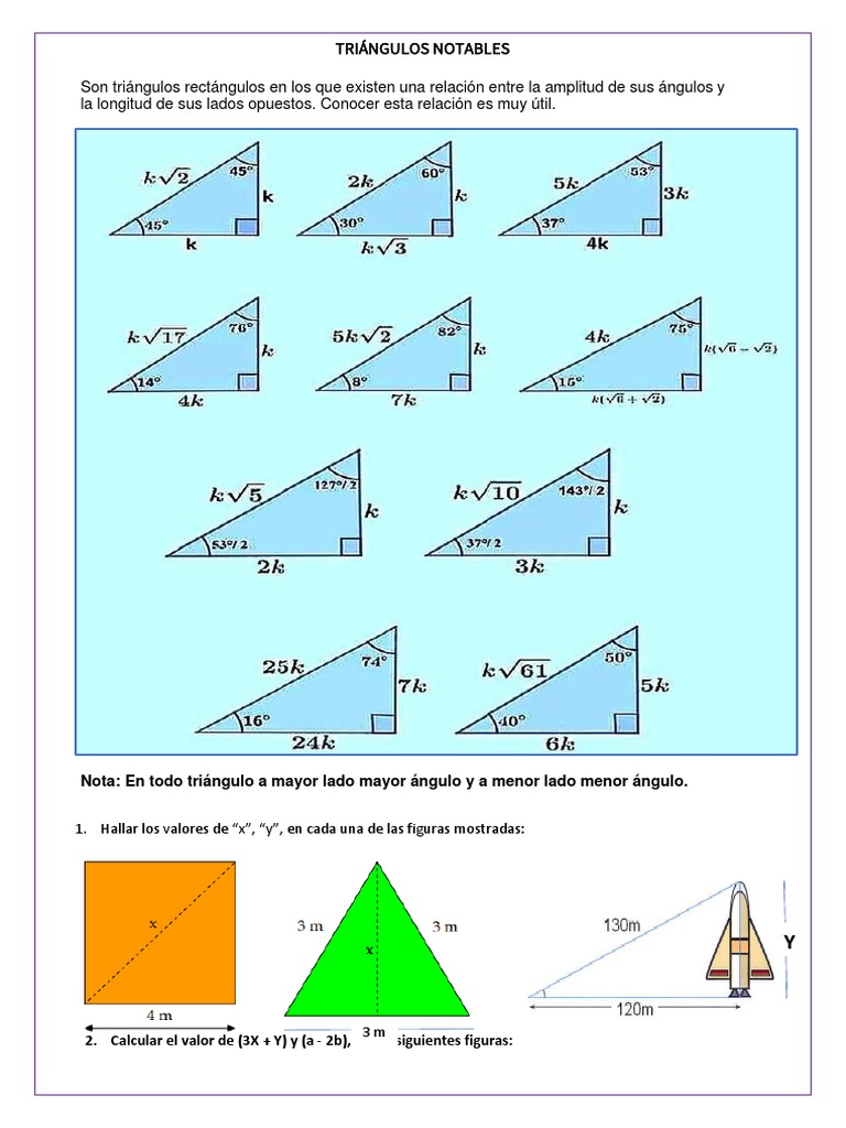 Triángulos Notables | PDF
