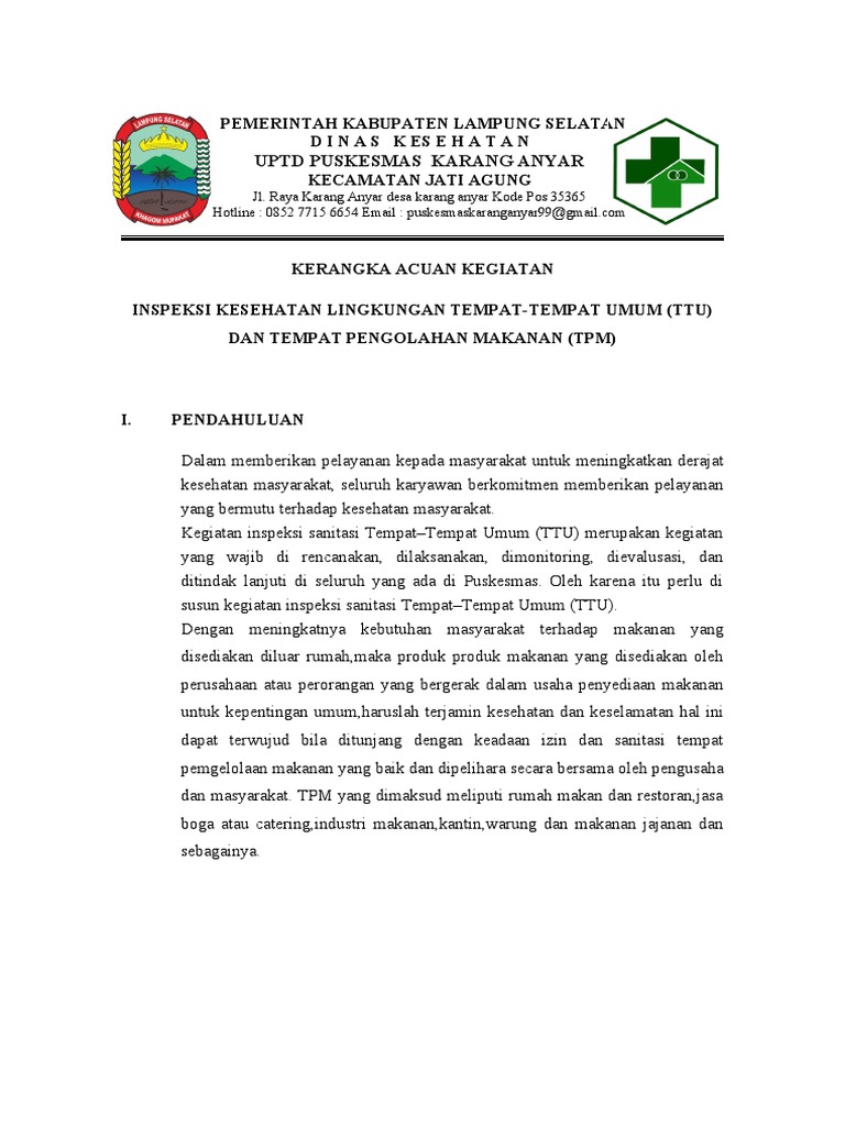 KAK IKL TTU Dan TPM | PDF | Pengembangan Diri