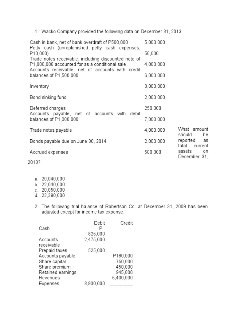 Statement of Financial Position - Current and Non-Current Assets ...