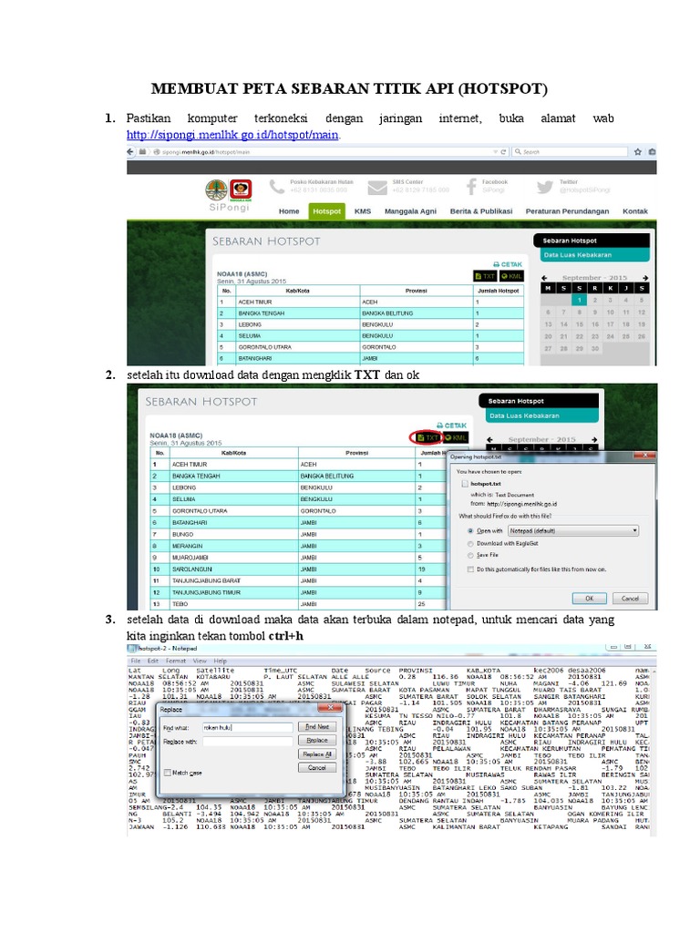 Membuat Peta Sebaran Titik API | PDF