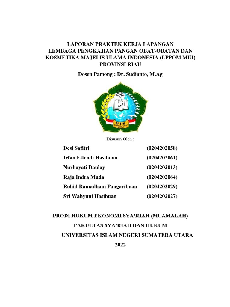 Laporan Praktek Kerja Lapangan | PDF Laporan Praktek Kerja Lapangan | PDF