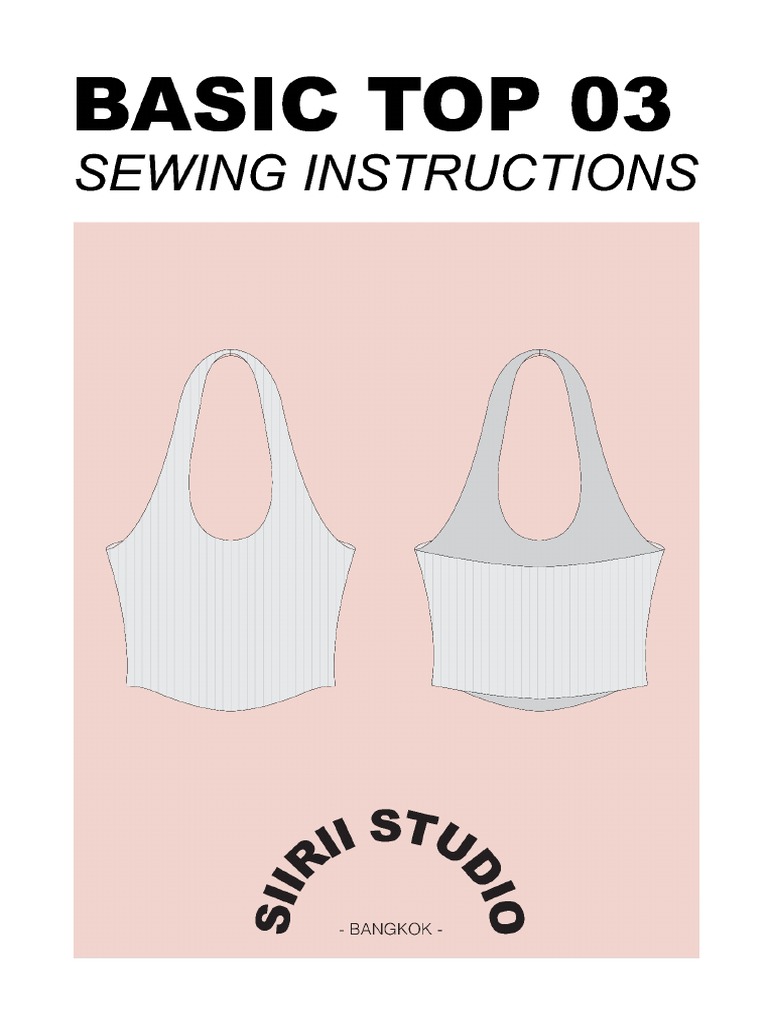 Basic Top 03 Sewing Instructions | PDF | Seam (Sewing) | Sewing