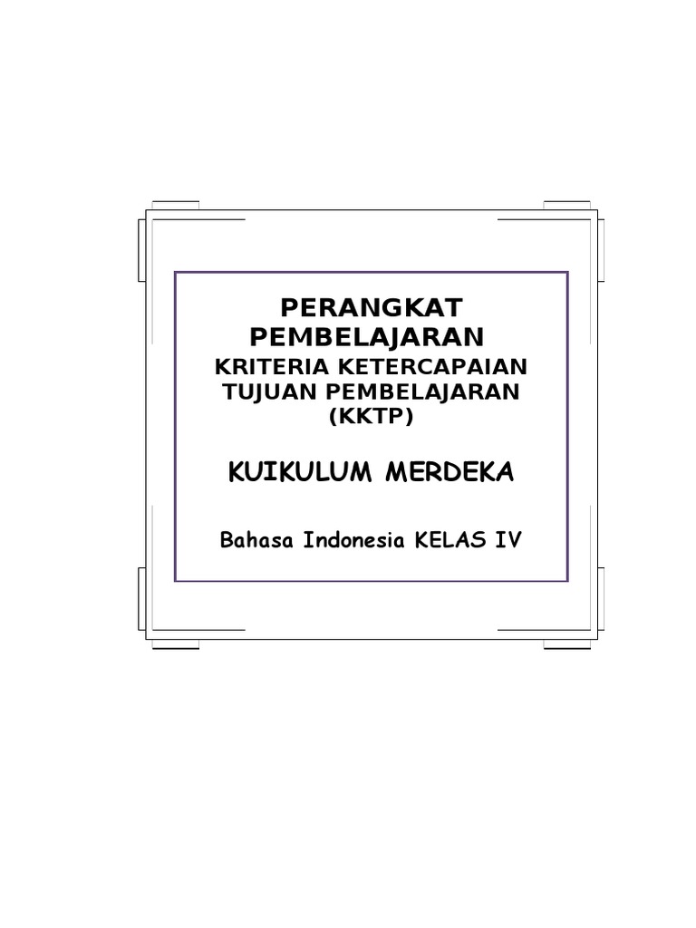 KKTP B Indo Kls 4 Semester 2 | PDF | Seni & Disiplin Bahasa