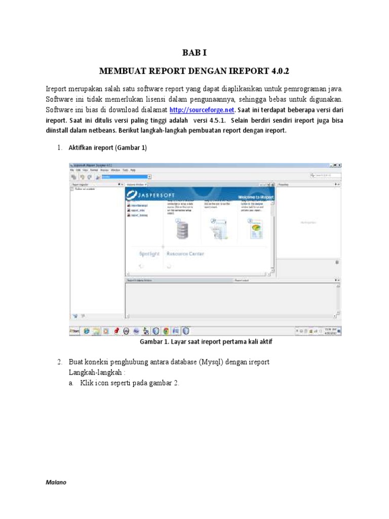 Membuat Report Dengan Ireport 4 2-1 | PDF | Komputer