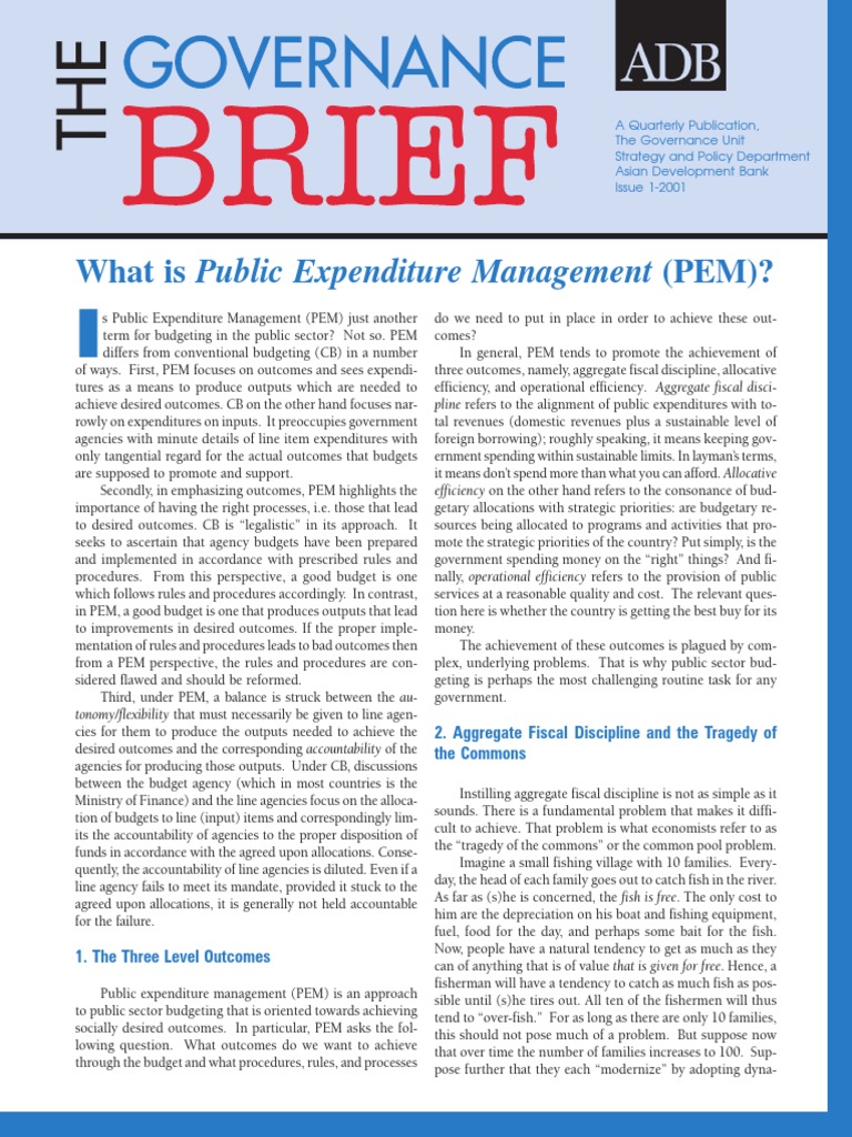 Understanding Public Expenditure Management | PDF | Finance & Money ...