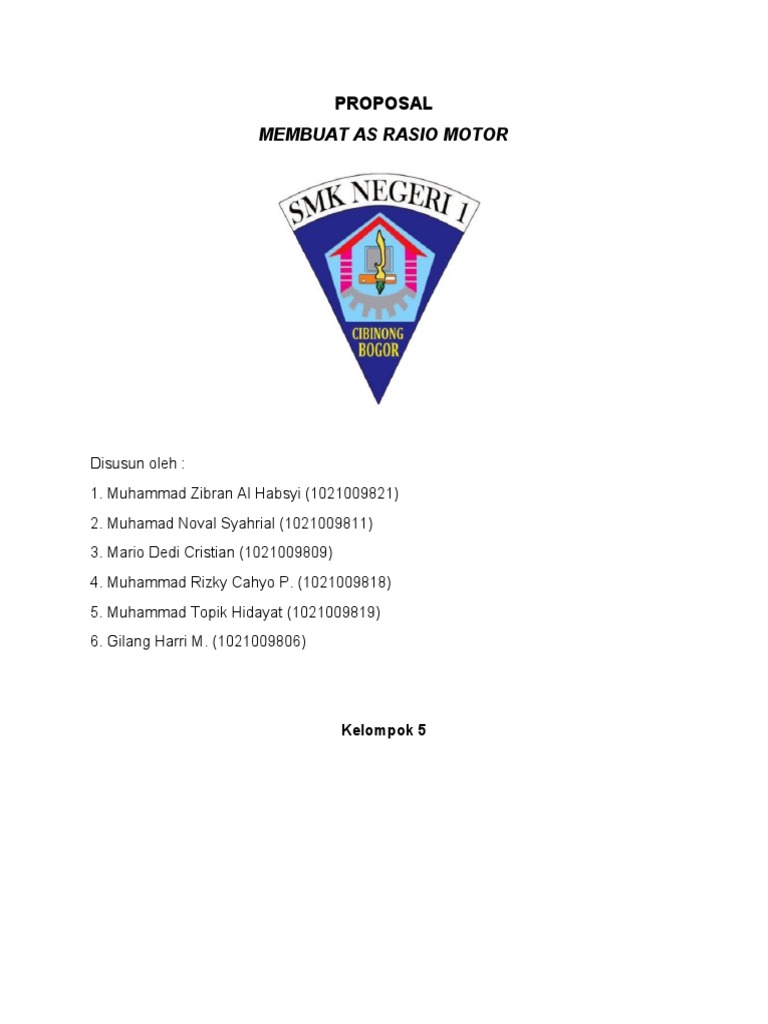 PROPOSAL Membuat As Rasio Motor | PDF