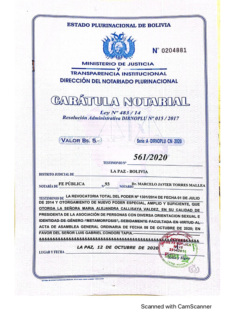 Caratula Notarial | PDF