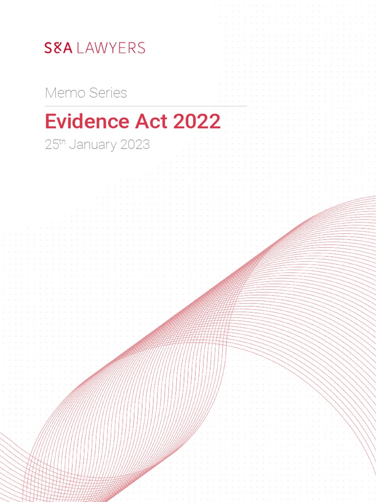 Evidence Act | PDF