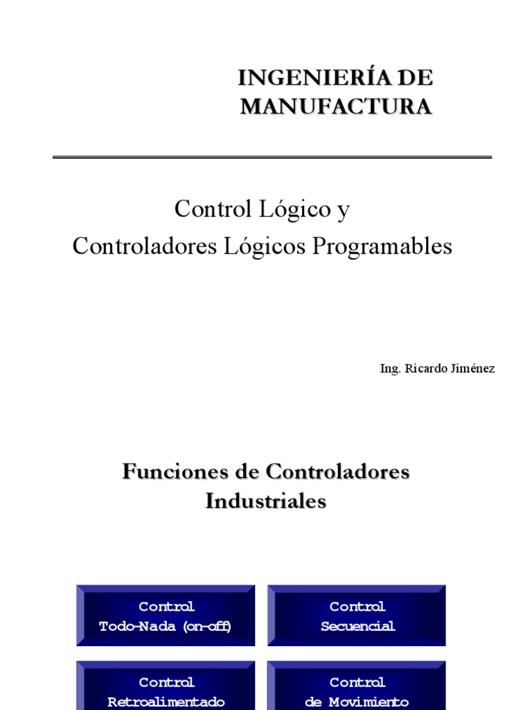 Control Logico y Controladores Logicos P | PDF | Controlador lógico programable | Electricidad