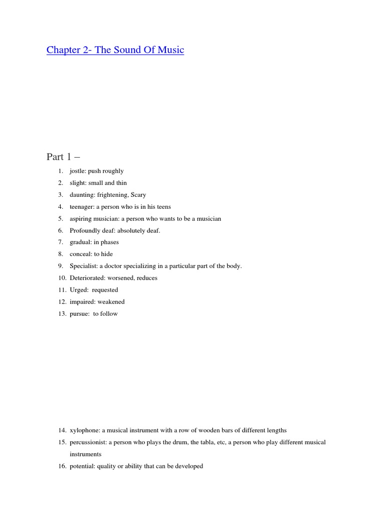 Class 9 All English Chapter Word Meaning | PDF | Sita