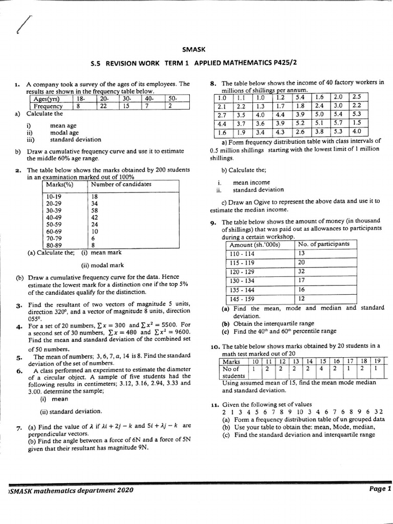 S5 Applied MTC | PDF