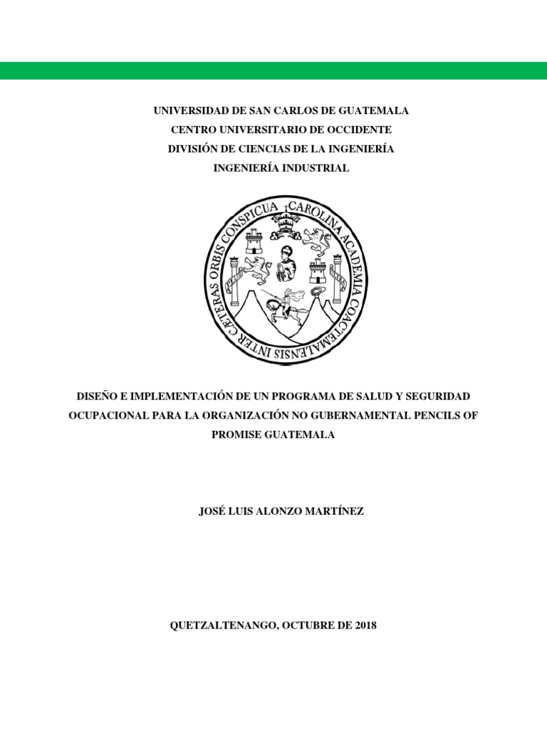 Plan de Salud y Seguridad Ocupacional | PDF | Seguridad y salud ocupacional
