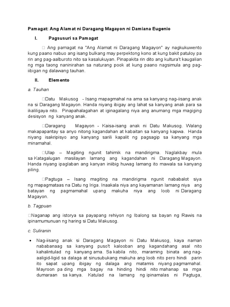 Pagsuri Sa Alamat NG Bulkang Mayon | PDF