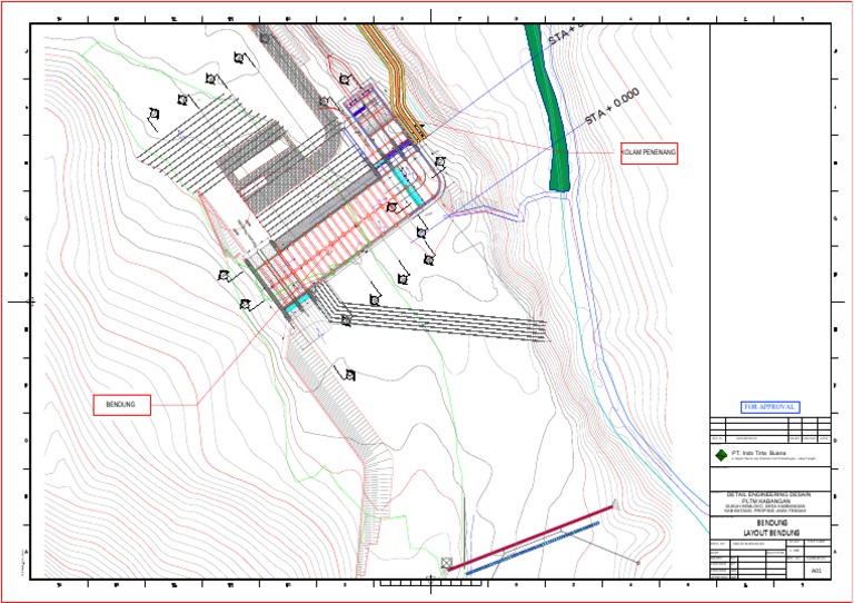 A01 - Layout Bendung | PDF