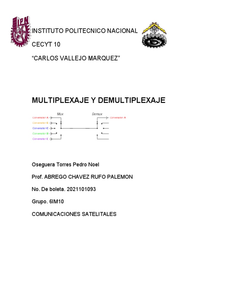 Multiplexaje | PDF | Multiplexación por División de Longitud de Onda | Multiplexación