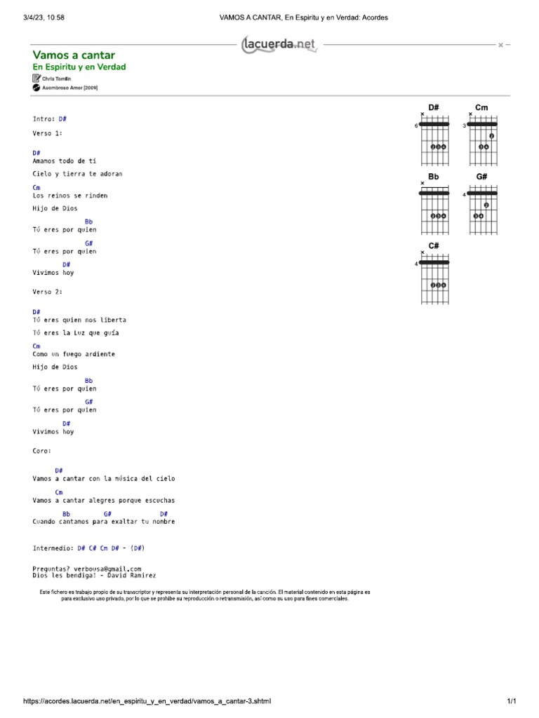 Vamos A Cantar Acordes | PDF