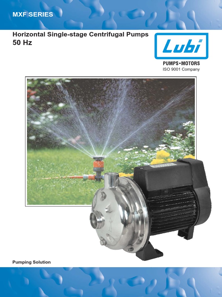 Lubi Permeate Pump Datasheet | PDF | Pump | Manufactured Goods