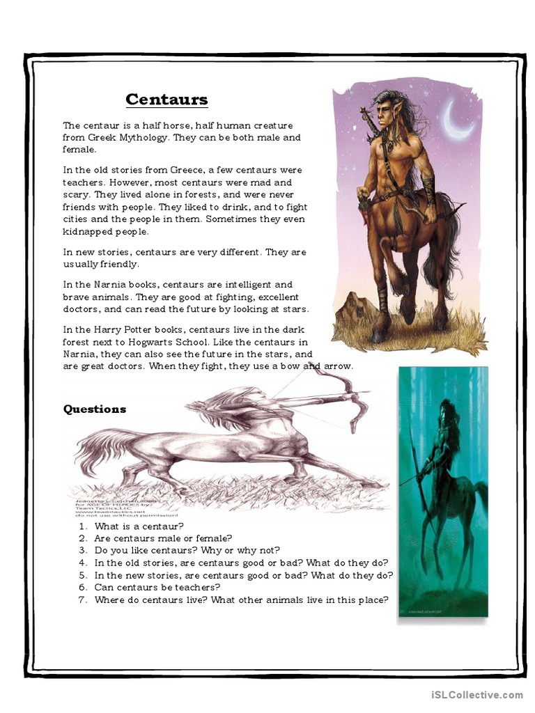 Centaurs: Myth to Modern Stories | PDF | General Fiction