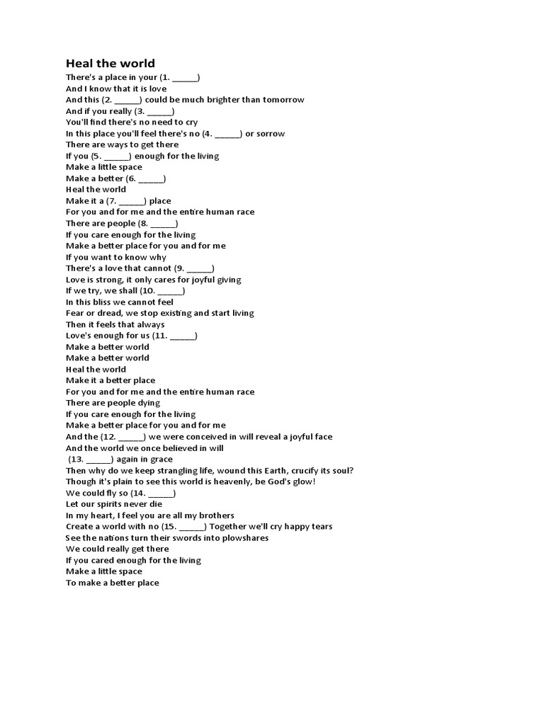 Heal The World LYRIC | PDF