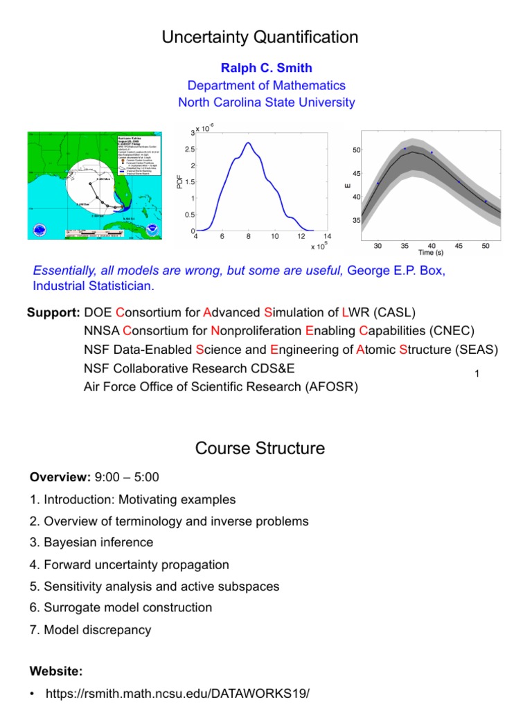 Uncertainty Quantification Workshop | PDF | Estimator | Statistics