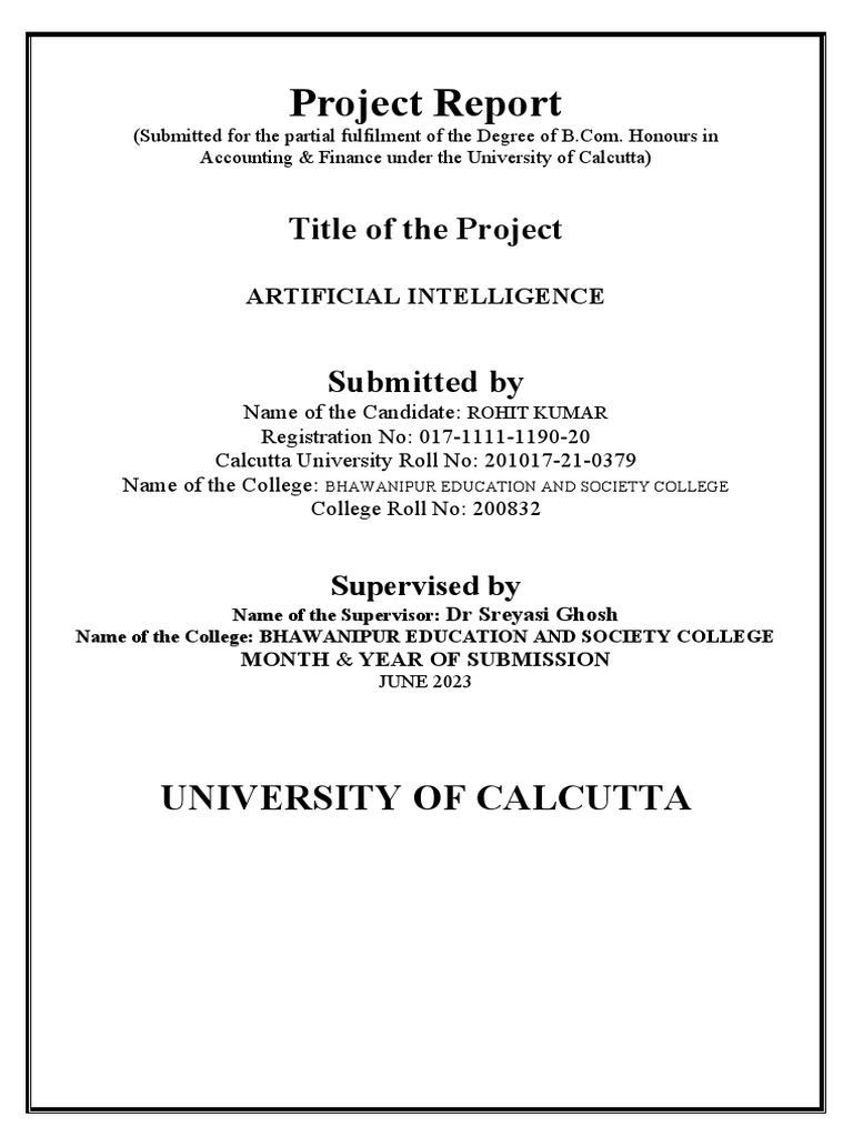 Rohit AI Project | PDF | Artificial Intelligence | Intelligence (AI ...