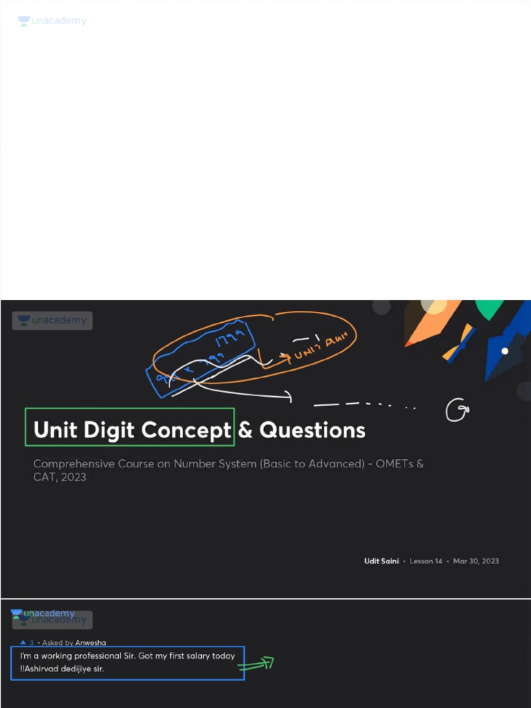 Unit Digit Concept Questions With Anno | PDF