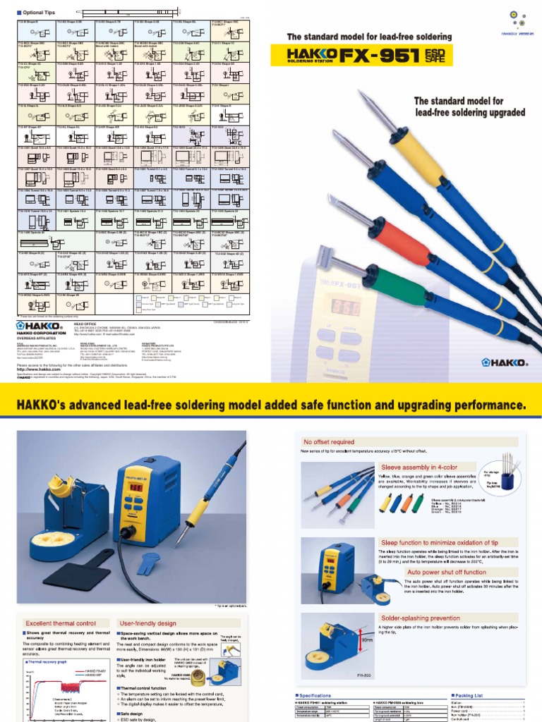 e - Hakko - fx951 - A | PDF | Metals | Electronics