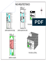 Planos de Casa Infonavit de Una Planta | PDF | Dibujo técnico