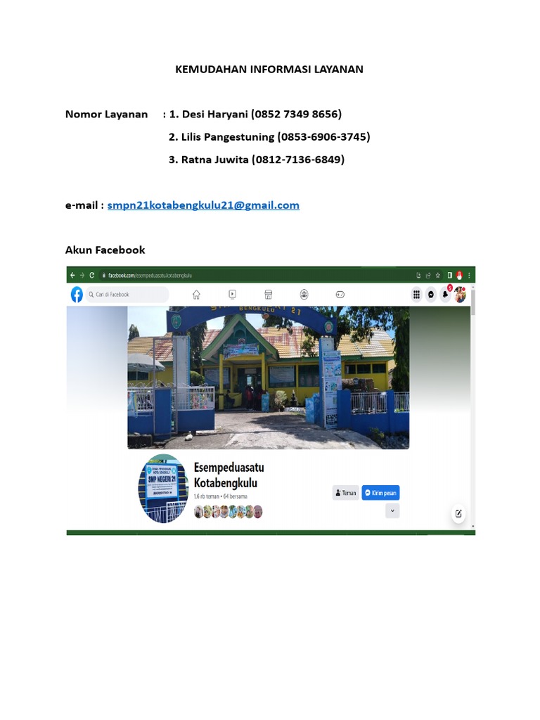 Kemudahan Informasi Layanan | PDF | Ilmu Sosial | Sejarah