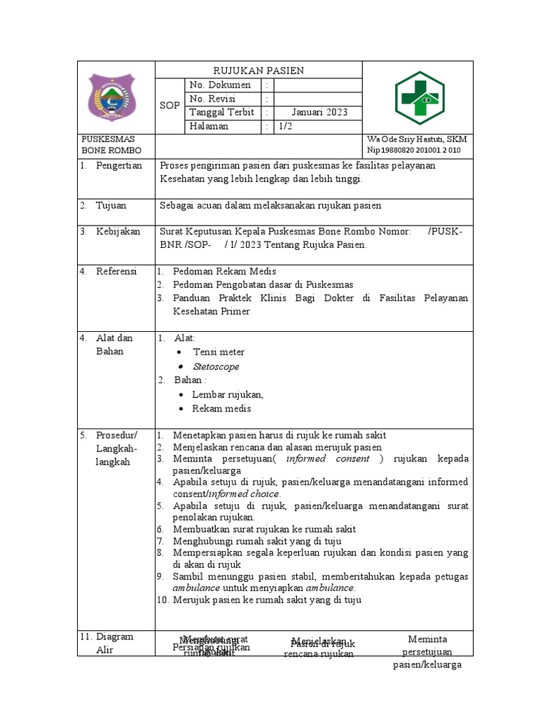 Sop Rujukan Pasien | PDF | Pengelolaan Keuangan & Uang