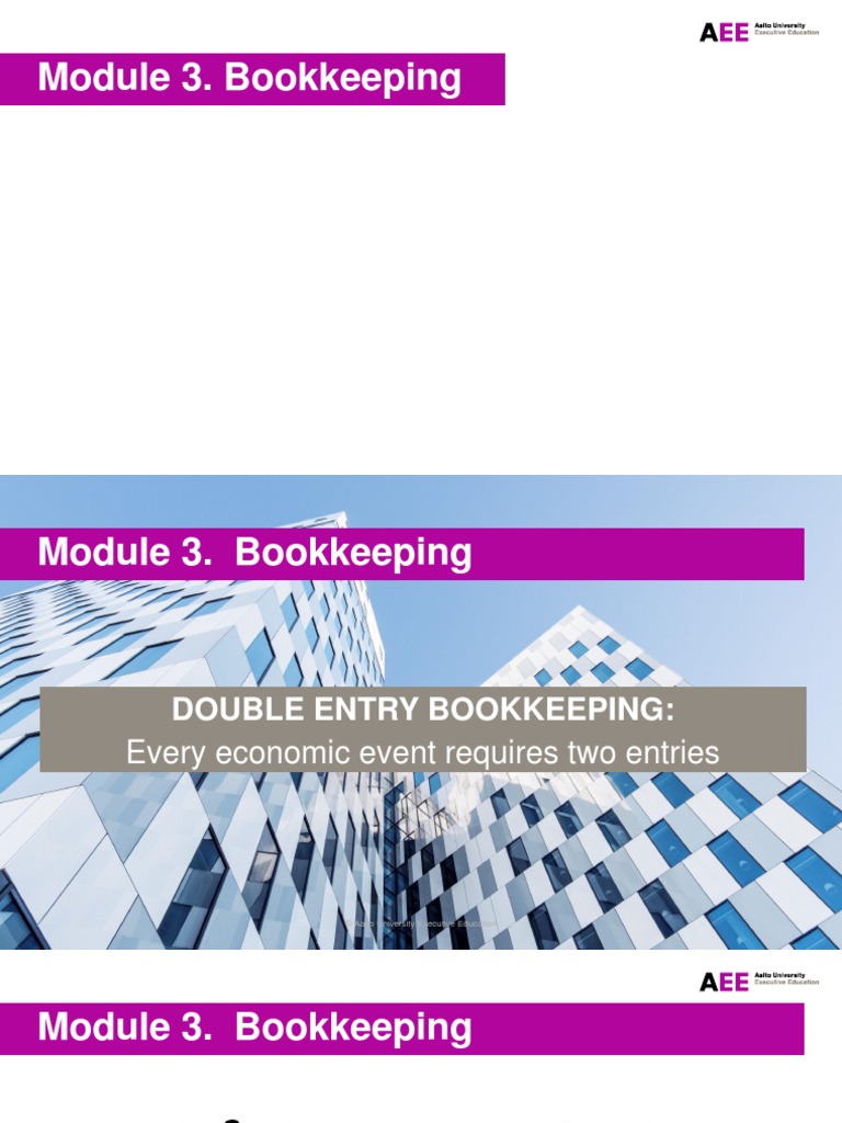 Module 3 Bookkeeping Handout | PDF