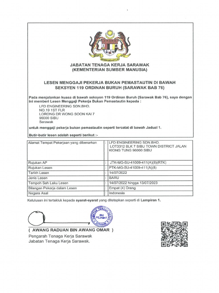 #JTK License Approval | PDF