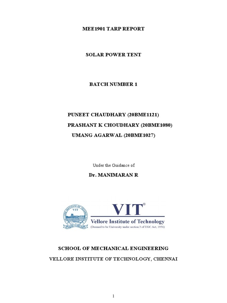 Solar Power Tent Report | Download Free PDF | Solar Power | Photovoltaics