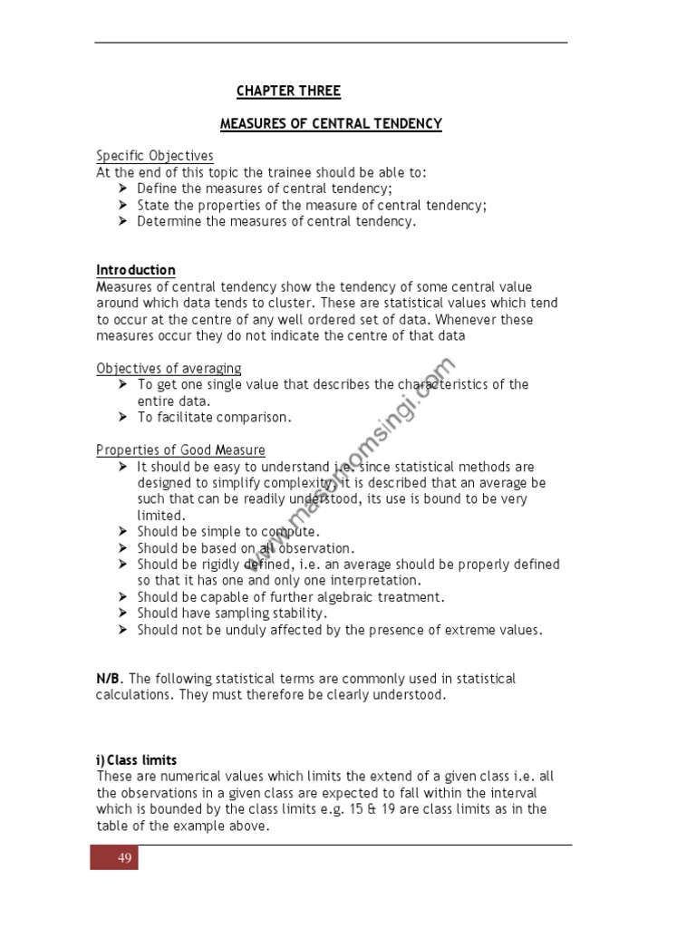 Measures of Central Tendency | PDF | Teaching Methods & Materials | Computers