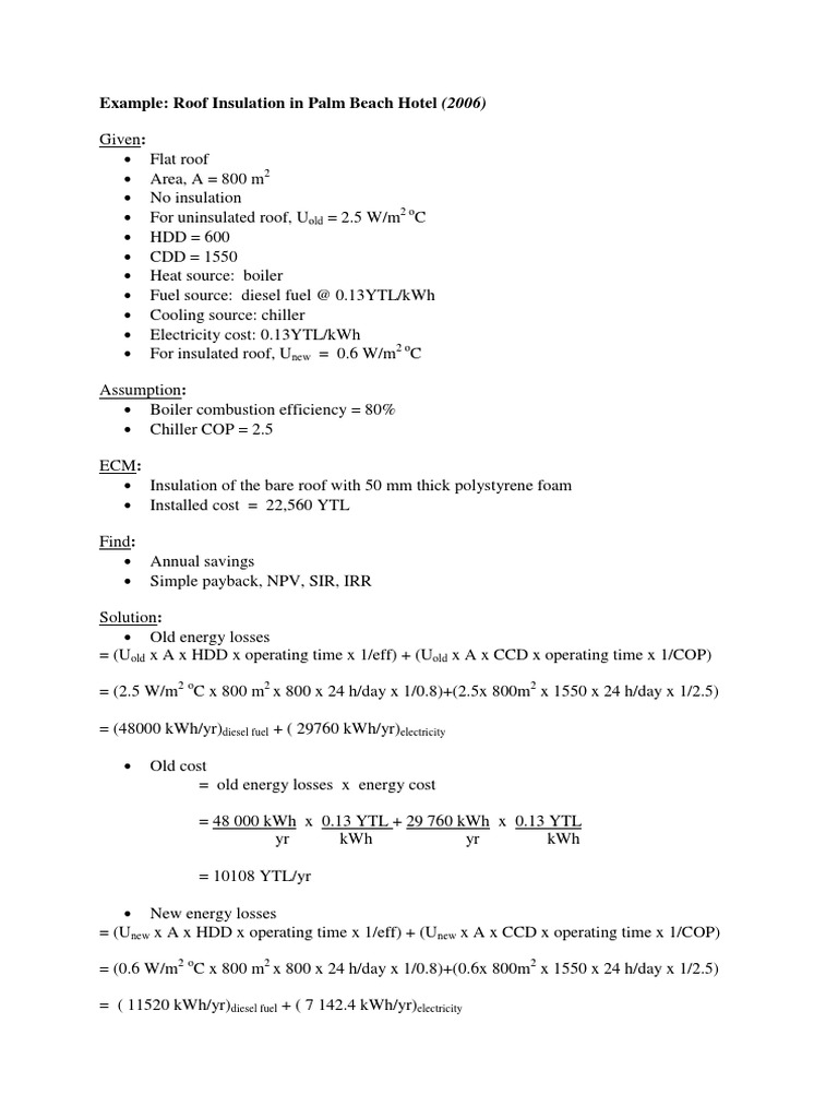 Roof Insulation Example | PDF