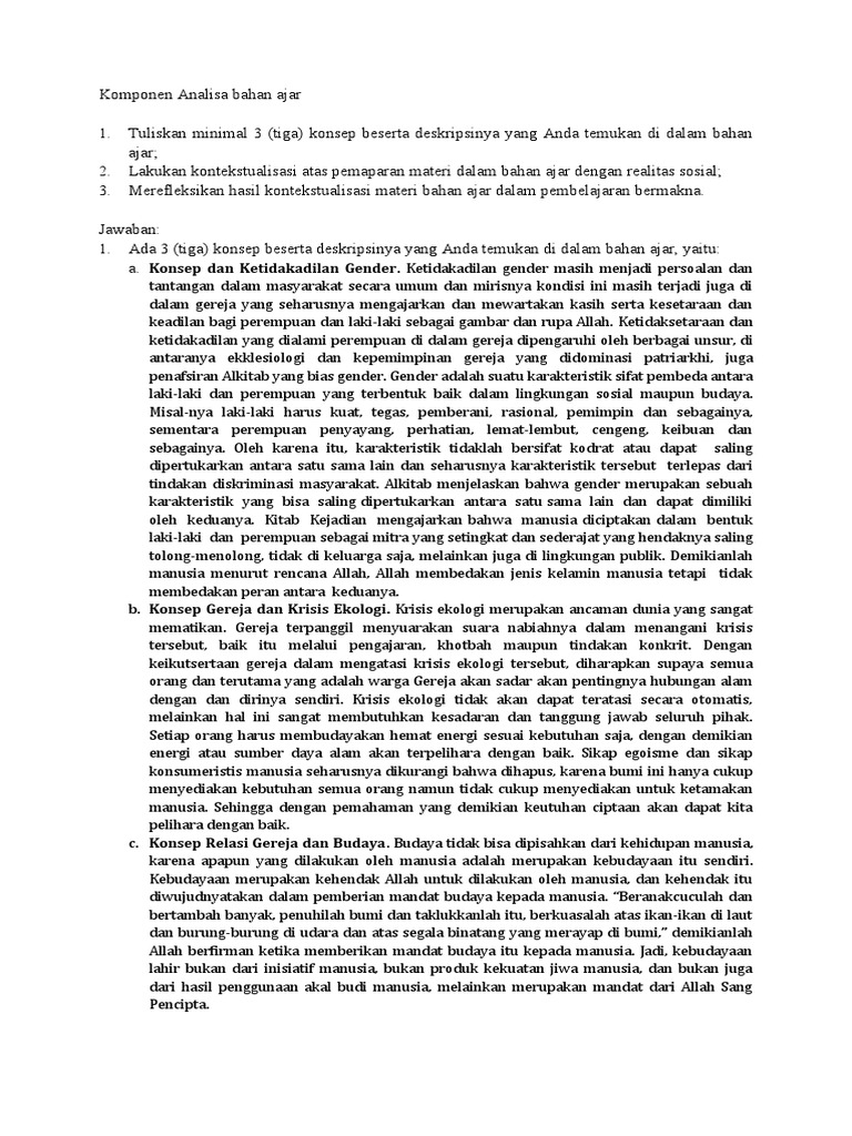 Analisa Bahan Ajar KB 2 | PDF