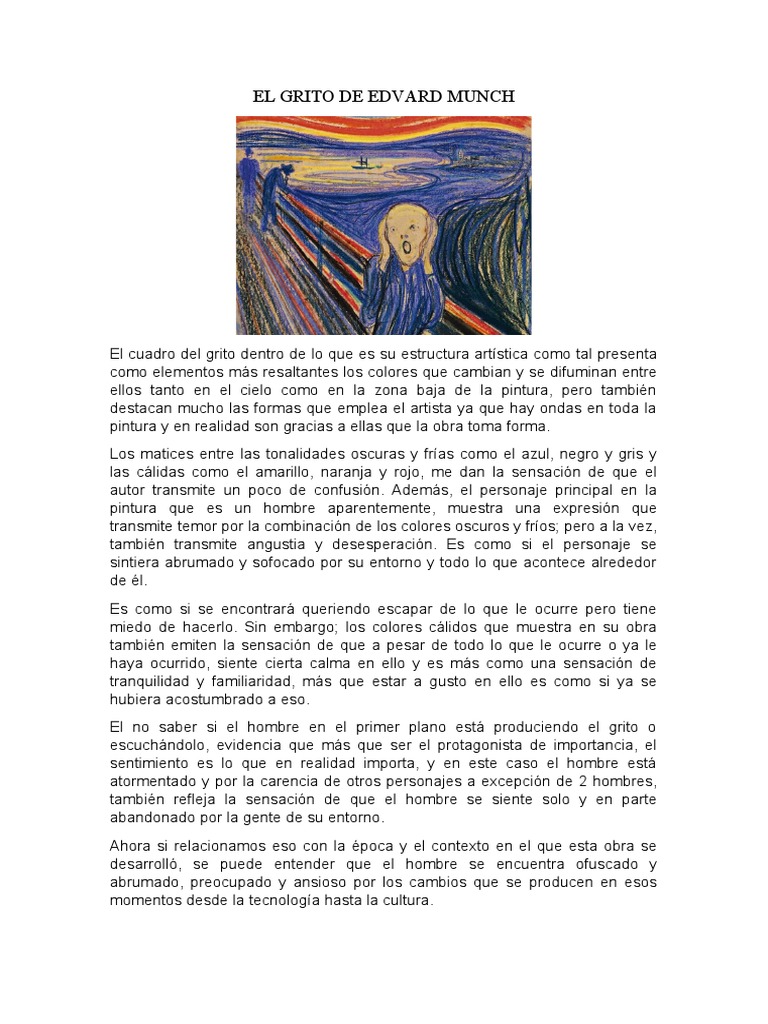 El Grito de Edvard Munch | PDF